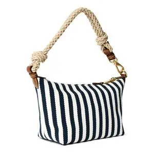 Miu Miu Canvas Shoulder Bag With Rope Handle