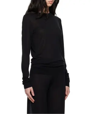 TOTEME Ribbed Hem Crewneck Knitted Jumper