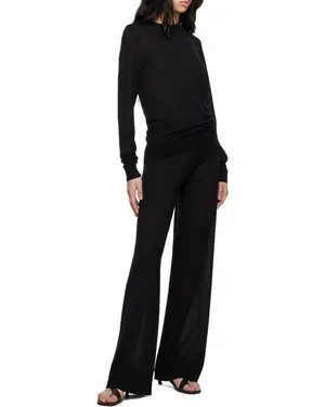 TOTEME Ribbed Hem Crewneck Knitted Jumper