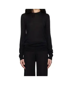 TOTEME Ribbed Hem Crewneck Knitted Jumper