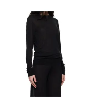 TOTEME Ribbed Hem Crewneck Knitted Jumper