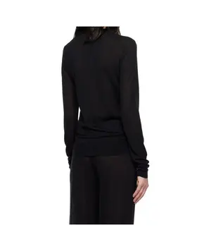 TOTEME Ribbed Hem Crewneck Knitted Jumper