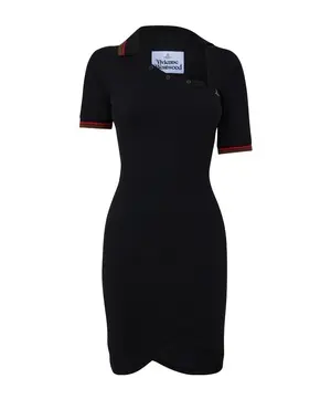 VIVIENNE WESTWOOD Solid Color Polo Dress - Black