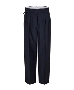 Prada High-waisted Pleated Wide Leg Trousers