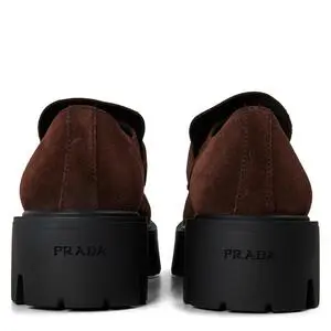 Prada Suede Lug Sole Loafers