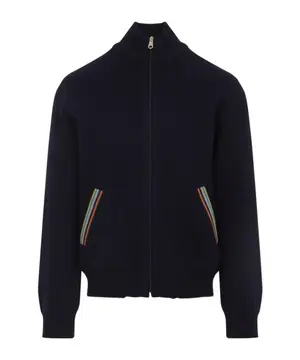 Paul Smith Zip-up Striped High Neck Jacket