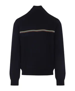 Paul Smith Zip-up Striped High Neck Jacket