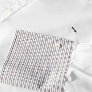 Prada Oversized Striped Cuff Shirt