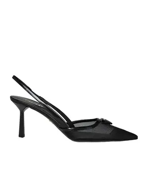 Prada Mesh Slingback High Heel Shoes