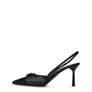 Prada Mesh Slingback High Heel Shoes
