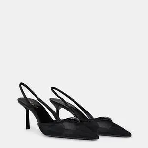Prada Mesh Slingback High Heel Shoes
