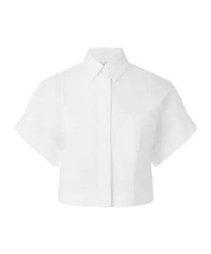 Fendi Linen Short-sleeve Shirt - White