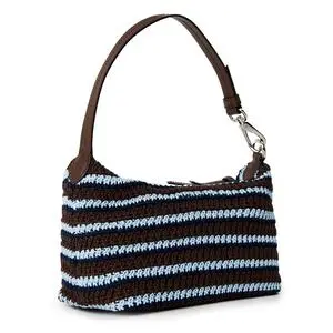 Miu Miu Striped Woven Shoulder Bag