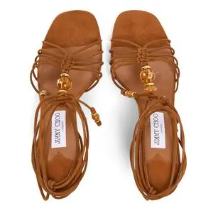 JIMMY CHOO Suede Wedge Sandals