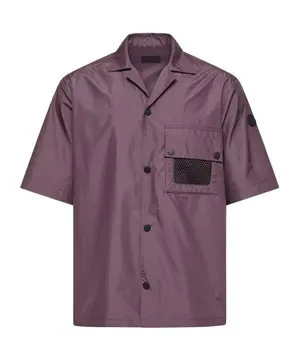 Moncler Logo Short Sleeve Shirt - Gray