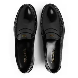 Prada Foil Mocassin Loafers
