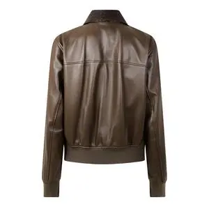 Bottega Veneta Smooth Leather Bomber Jacket