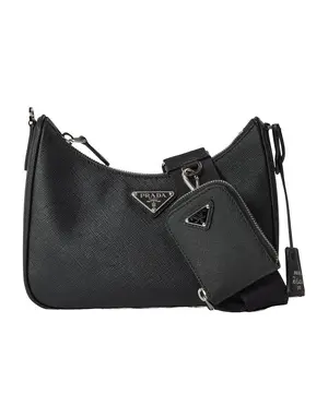 Prada Simple Leather Bag - Black