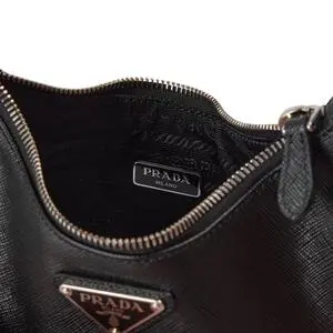 Prada Leather Shoulder Bag With Pouch
