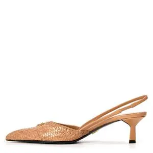 Prada Woven Slingback Heels