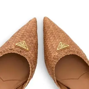 Prada Woven Slingback Heels