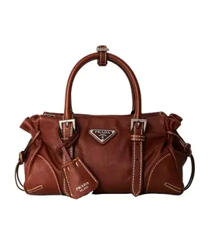 Prada Vintage Soft Leather Tote Bag - Brown