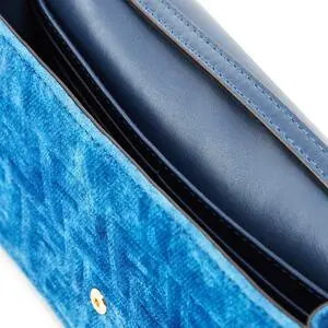 Fendi Monogrammed Velvet Shoulder Bag