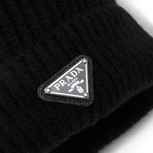 Prada Ribbed Beanie Hat