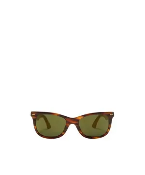 Acne Studios Square Frame Sunglasses With Logo Detail - Green