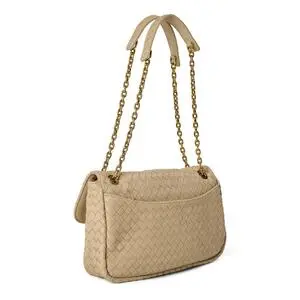 Bottega Veneta Solid Color Shoulder Bag - Nude