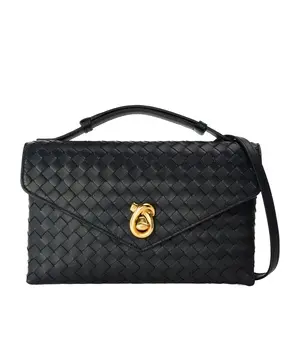 Bottega Veneta Golden Buckle Single-shoulder Bag - Black