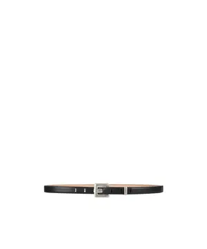 Balmain Anthem Smooth Leather Belt - Black