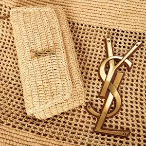 Saint Laurent Raffia Shoulder Bag