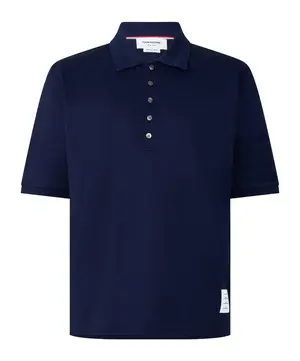 Thom Browne Short-sleeve Pique Polo Shirt - No