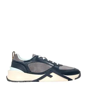 Fendi Color Blocked Low Top Trainers - Black