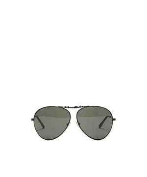Acne Studios Logo-detail Aviator Sunglasses - Black