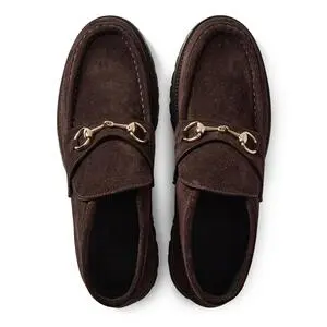 Gucci Horsebit Detail Suede Ankle Boots