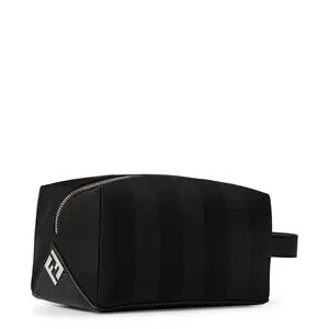 Fendi Vertical Striped Toiletry Bag - Black