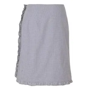 Miu Miu Plaid Midi Skirt - Gray
