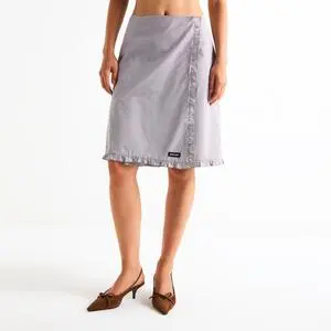 Miu Miu Plaid Midi Skirt - No