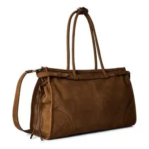 Prada Bonnie Large Suede Handbag