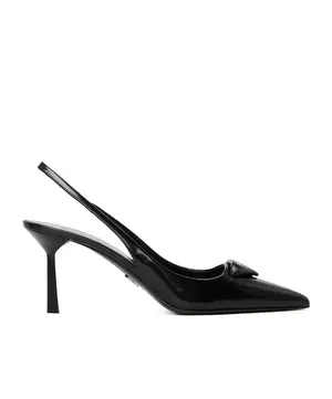 Prada Saffiano Patent Leather Slingback Pumps
