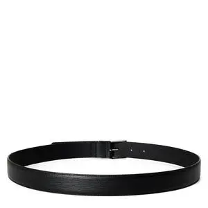 Gucci Formal Leather Belt With Silver Buckle