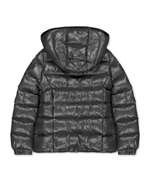 Moncler Hooded Down Jacket With Glossy Finish