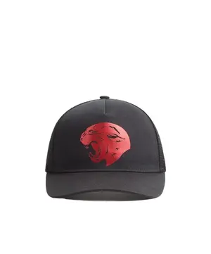Valentino Garavani Vlogo Signature Baseball Cap With Panther Print - Black