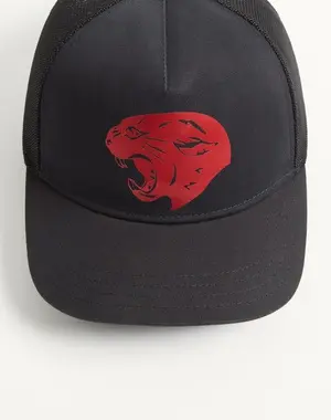 Valentino Garavani Vlogo Signature Baseball Cap With Panther Print