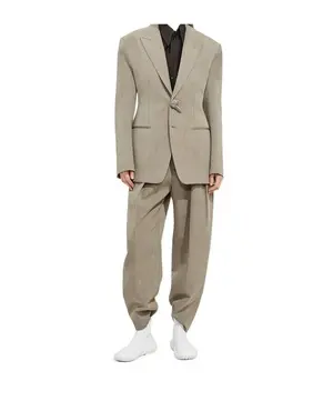 Bottega Veneta Wool And Linen Blend Tailored Trousers