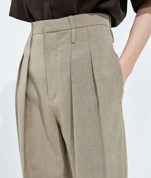 Bottega Veneta Wool And Linen Blend Tailored Trousers