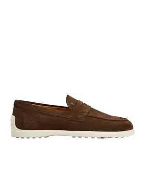 TOD'S Round Toe Slip-on Loafers