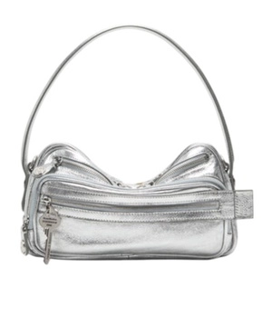 Acne Studios Camero Party Metallic Effect Shoulder Bag - Silver